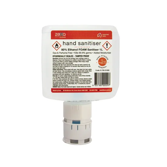 Zexa Hand Sanitiser 80% Alc 1L - Pack 6
