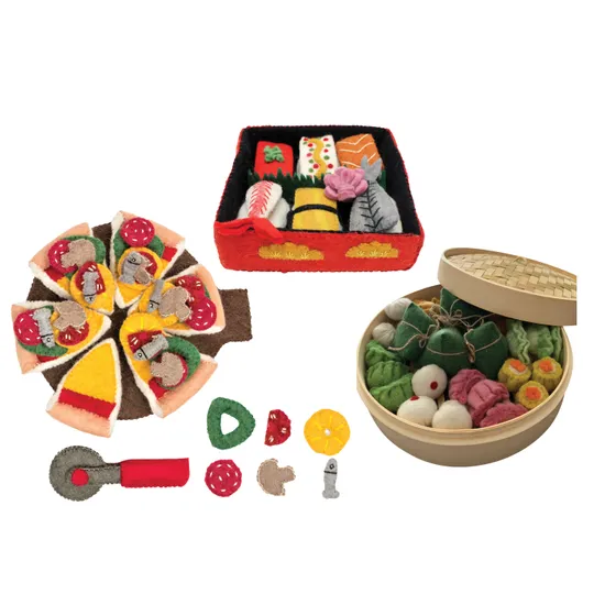 Felt Multicultural Food Set