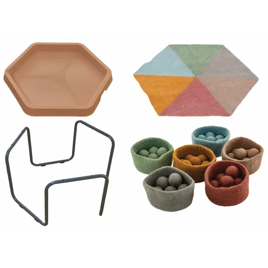 Hex Tray Stand and Earth Tone Felt Kit