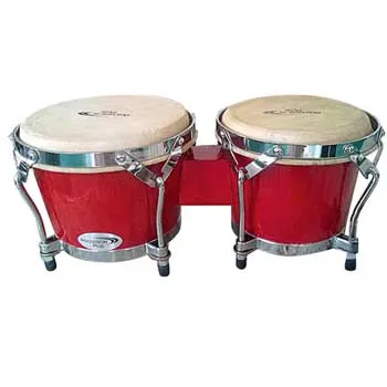 Bongos Red Percussion Drums - 21.5 cm