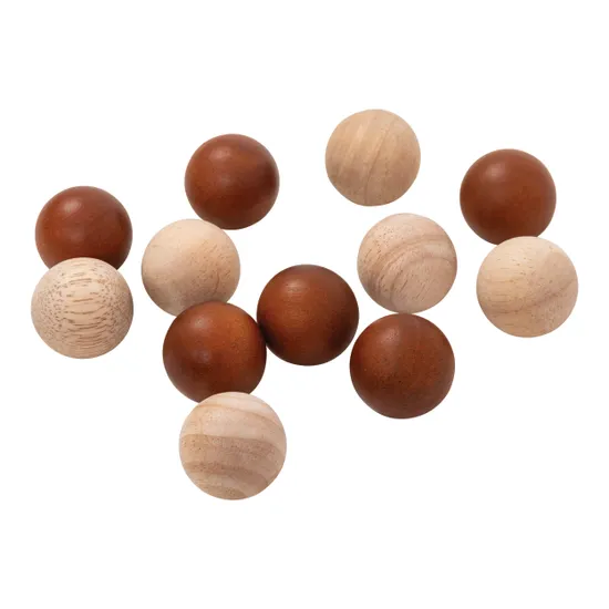 Two Tone Wooden Balls - 35 mm - Set of 12 - MTA Catalogue
