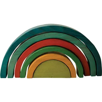 Colourful Stacking Rainbow Blocks - 6 Pieces