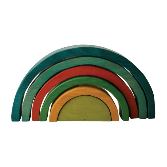 Colourful Stacking Rainbow Blocks - 6 pieces