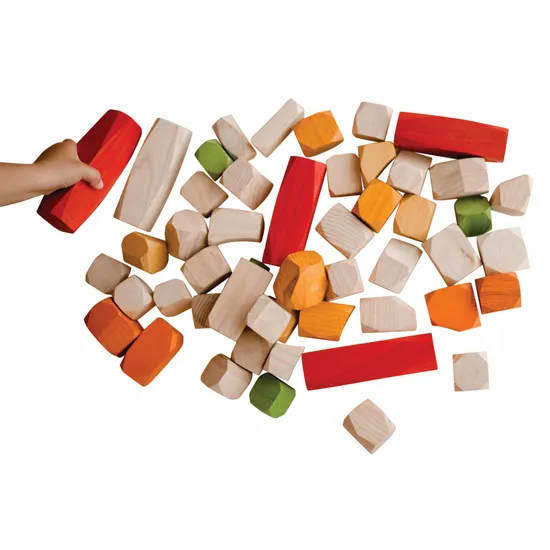 Wooden Stacking Gems - 50 pieces