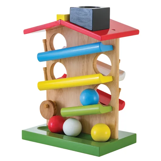 Wooden Ball Rolling House