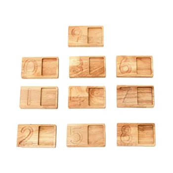Wooden Number Tracing & Counting Trays