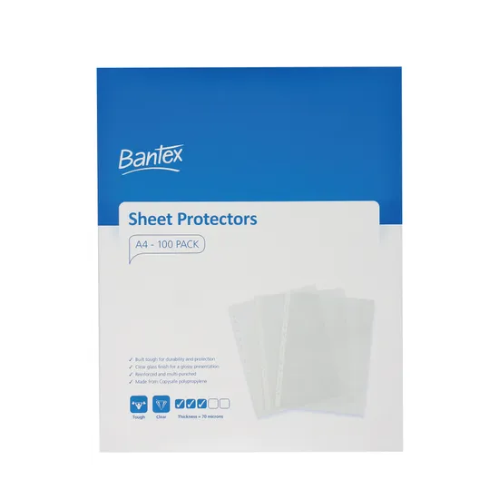 Sheet Protectors A4 70mic - Pack of 100