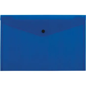 Document Wallet A4 Button Close Blue