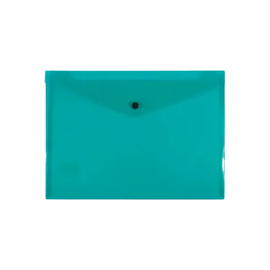 Document Wallet A4 Button Close Green