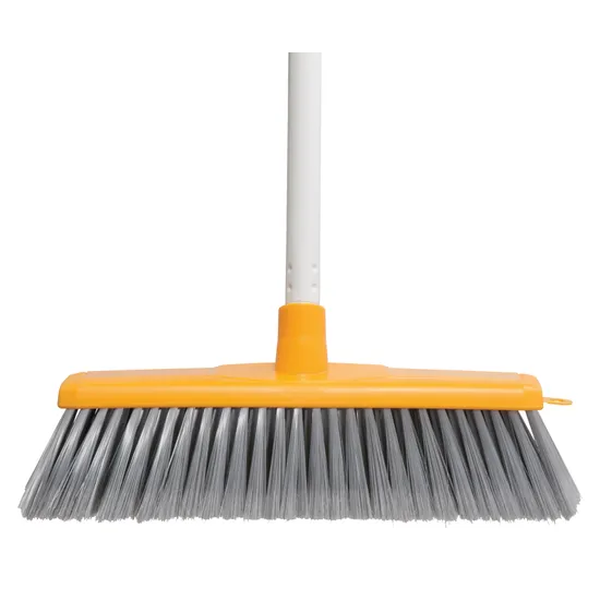 Classic Indoor Soft Broom with handle Yellow
