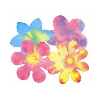 Flowers Colour Diffusing Paper - Pack of 80