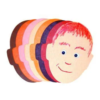 Skin -Toned Face Paper Shapes - Pack of 50