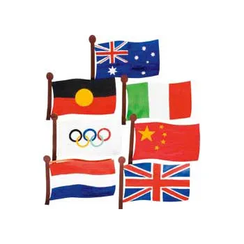 Cardboard Flags - Pack of 24