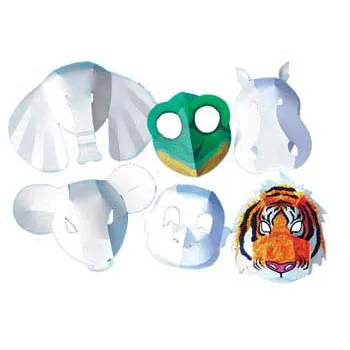 Wild Animal 3D Masks - Pack of 30