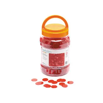 Translucent Counter Round - 2.5 cm Red 1000 pc