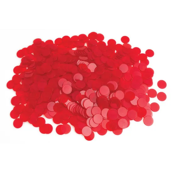 Translucent Counter Round - 2.5cm Red 1000pc