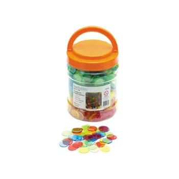 Teachables Translucent Round Counters – 2.5cm, 4 Colours, 1000 Pieces