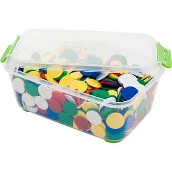 Solid Counter Round - 2.5 cm 5 Colours 1000 pc