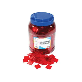 Translucent Counter Square - 2.5cm Red 1000pc