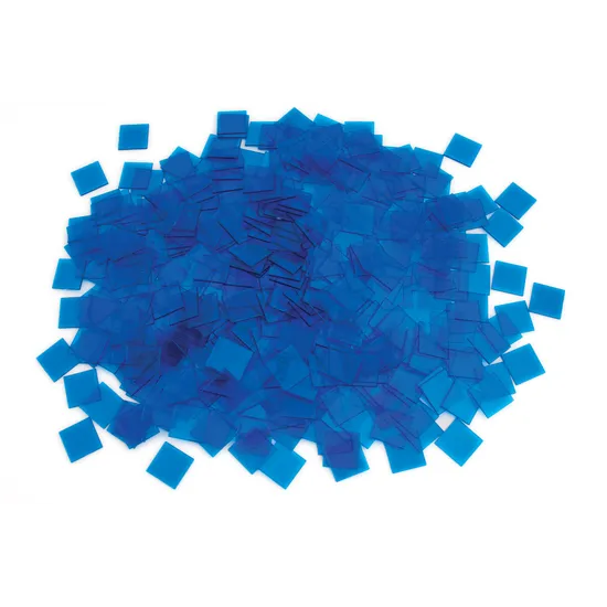 Teachables Translucent Square Counters – 2.5cm Blue, 1000 Pieces