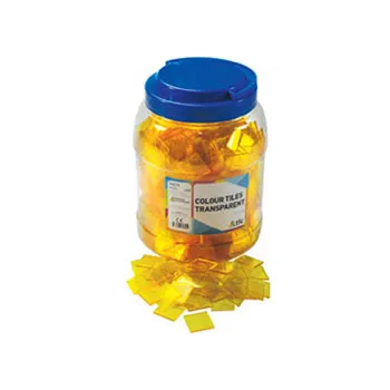 Translucent Counter Square Yellow 1000pc