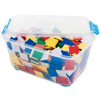 Solid Counter Square 2.5 cm 5 Colours 1000 pc