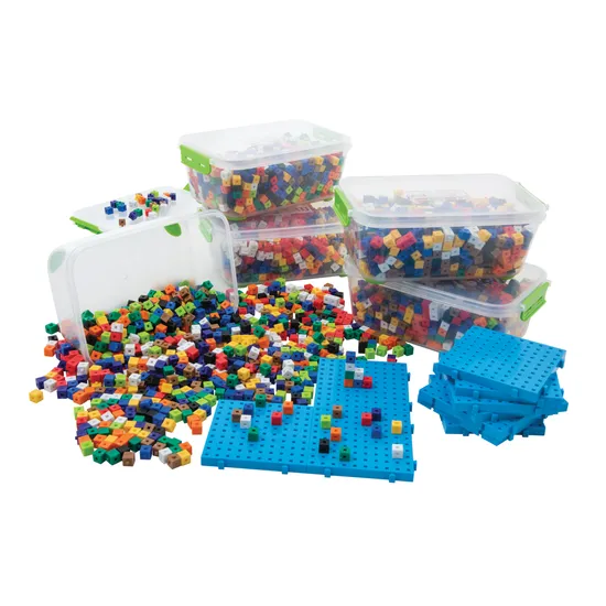 Teachables 1 cm Linking Cubes Kit – 5000 Cubes & 10 Boards