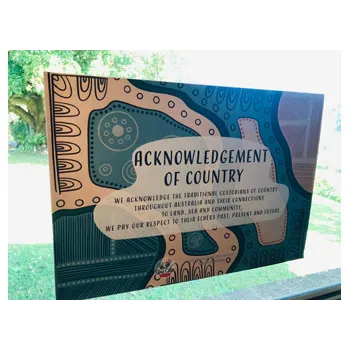 Acknowledgement to Country Sign Blue