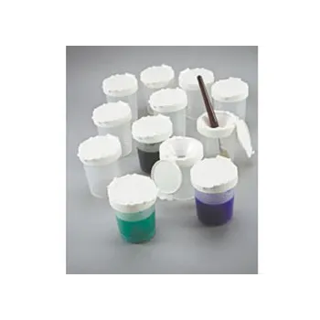 Clear Non Spill Paint Pot - Set of 12
