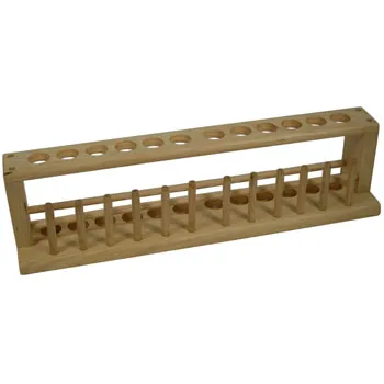 Test Tube Rack - Wooden - 12 Holes 12 Pegs