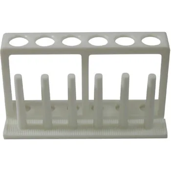 Test Tube Rack - Poly - 6 Holes 6 Pegs - 18mm