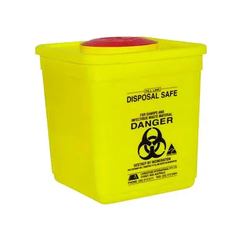 Sharps Container - Yellow Square - 4-4.8L