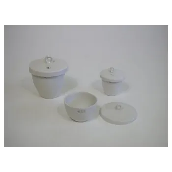 Crucible - Porcelain Medium with Lid - 30ml