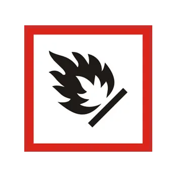 Hazard Label - GHS - Flammable - 100mm - P20