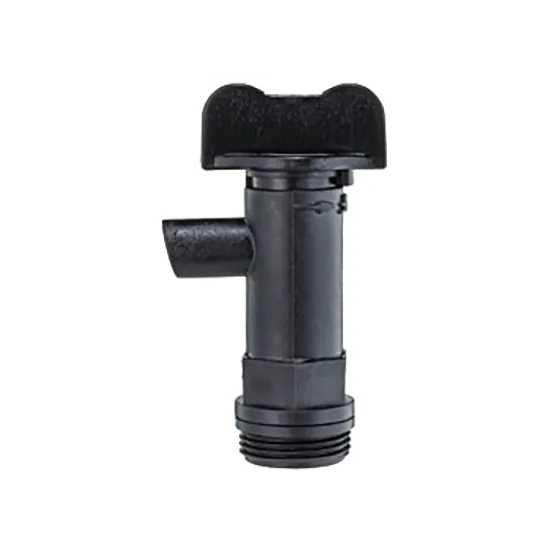 Flow Tap Black HDPE 20mm Screw