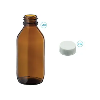 100 ml Amber Dropping Bottle with Cap - Pack of 10 - MTA Catalogue