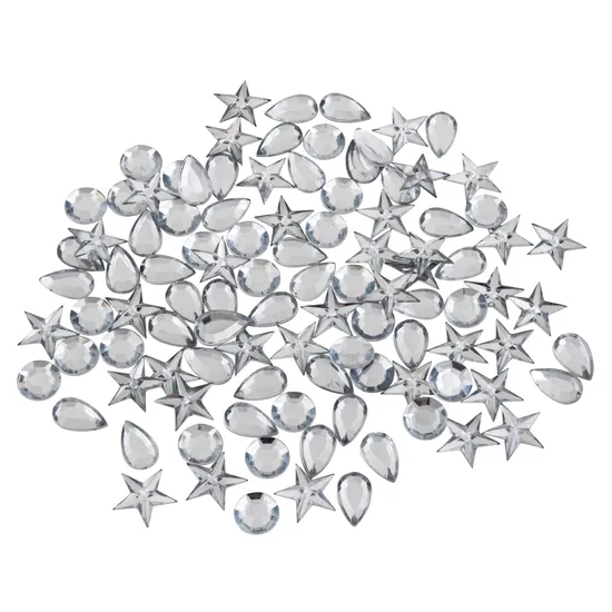 Silver Rhinestones - Pack of 100