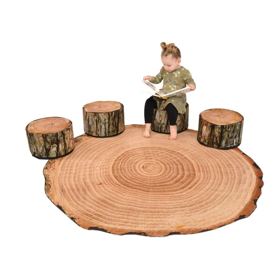 MTA Spaces - Log Mat & Pouf Kit - 5 pieces