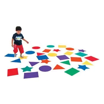 Coloured Carpet Shapes - 30 Pieces