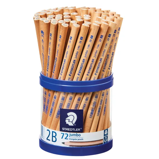 Staedtler Nat Jumbo Triangle Pencils 2B - Pack of 72