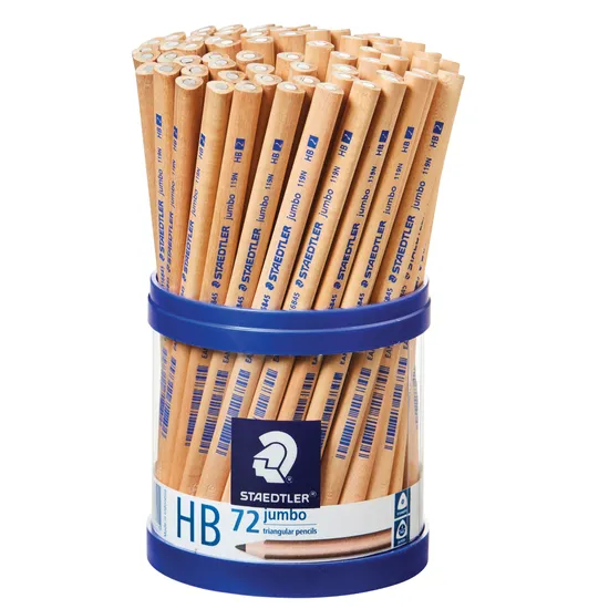 Staedtler Nat Jumbo Triangle Pencils HB - Pack of 72
