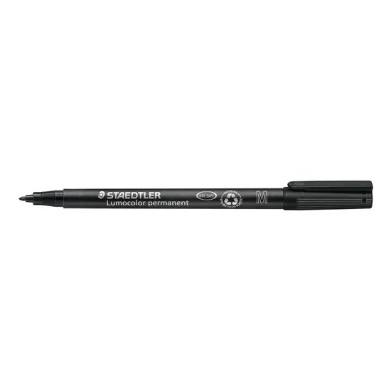 Lumocolor Permanent Medium Markers Black - PK 10