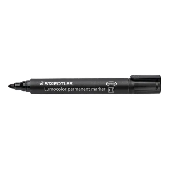 Lumocolor Permanent Bullet Marker Black - PK 10