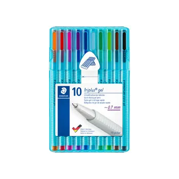 Triplus Gel Pens Ast Color - Pack of 10