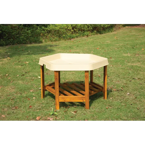 MTA Spaces - Hex Tray & Wooden Stand - Sand