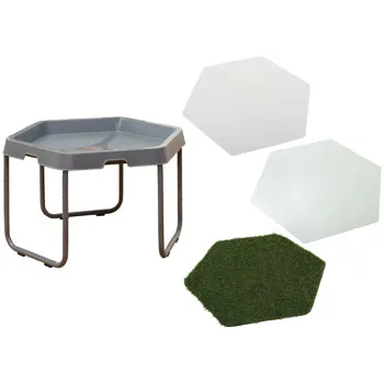 MTA Spaces - Hex Tray Stand & Mats - Charcoal