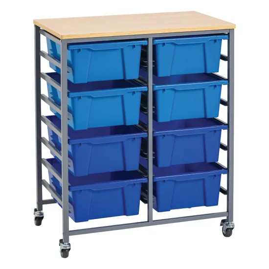 Double Tote Tray Trolley Kit (Blue) - MTA Catalogue