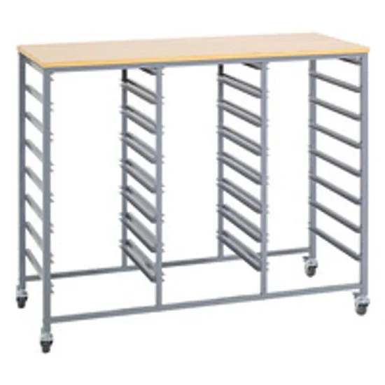 Triple Tote Tray Trolley Frame