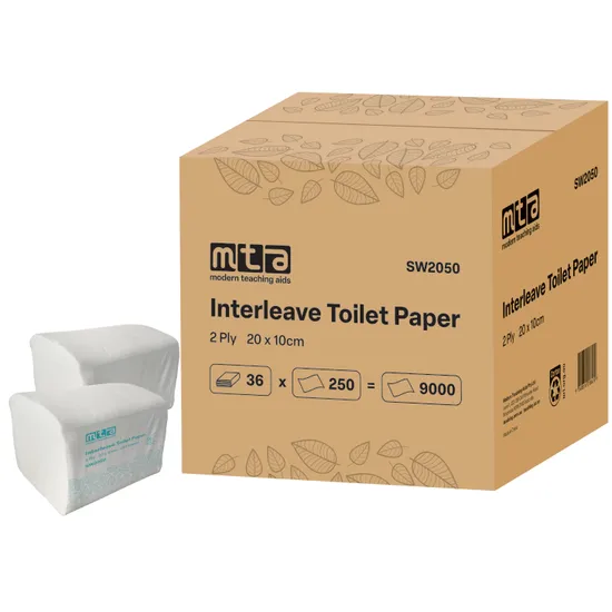 Interleave 2Ply Toilet Paper 36pks of x 250 Sheets