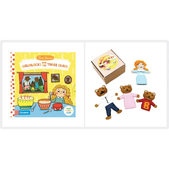 Goldilocks and the Three Bears Book & Finger Puppets - MTA Catalogue